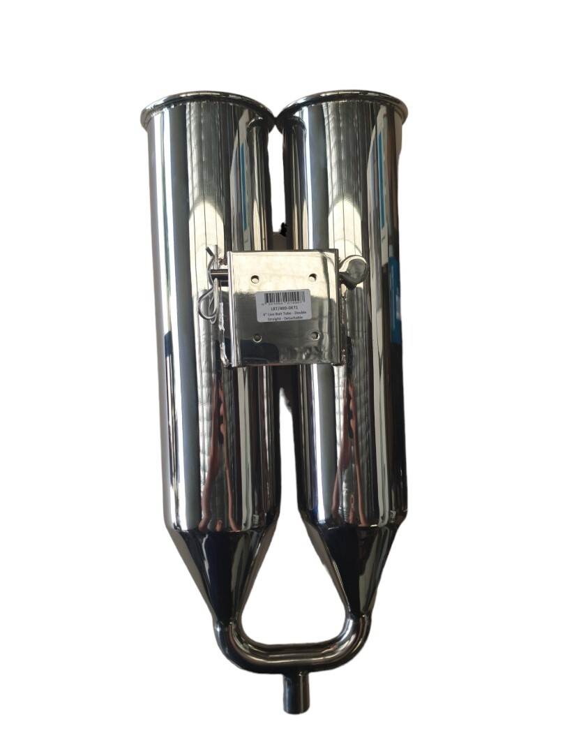 4" Double Live Bait Tube with Single Water Supply - Quick Release